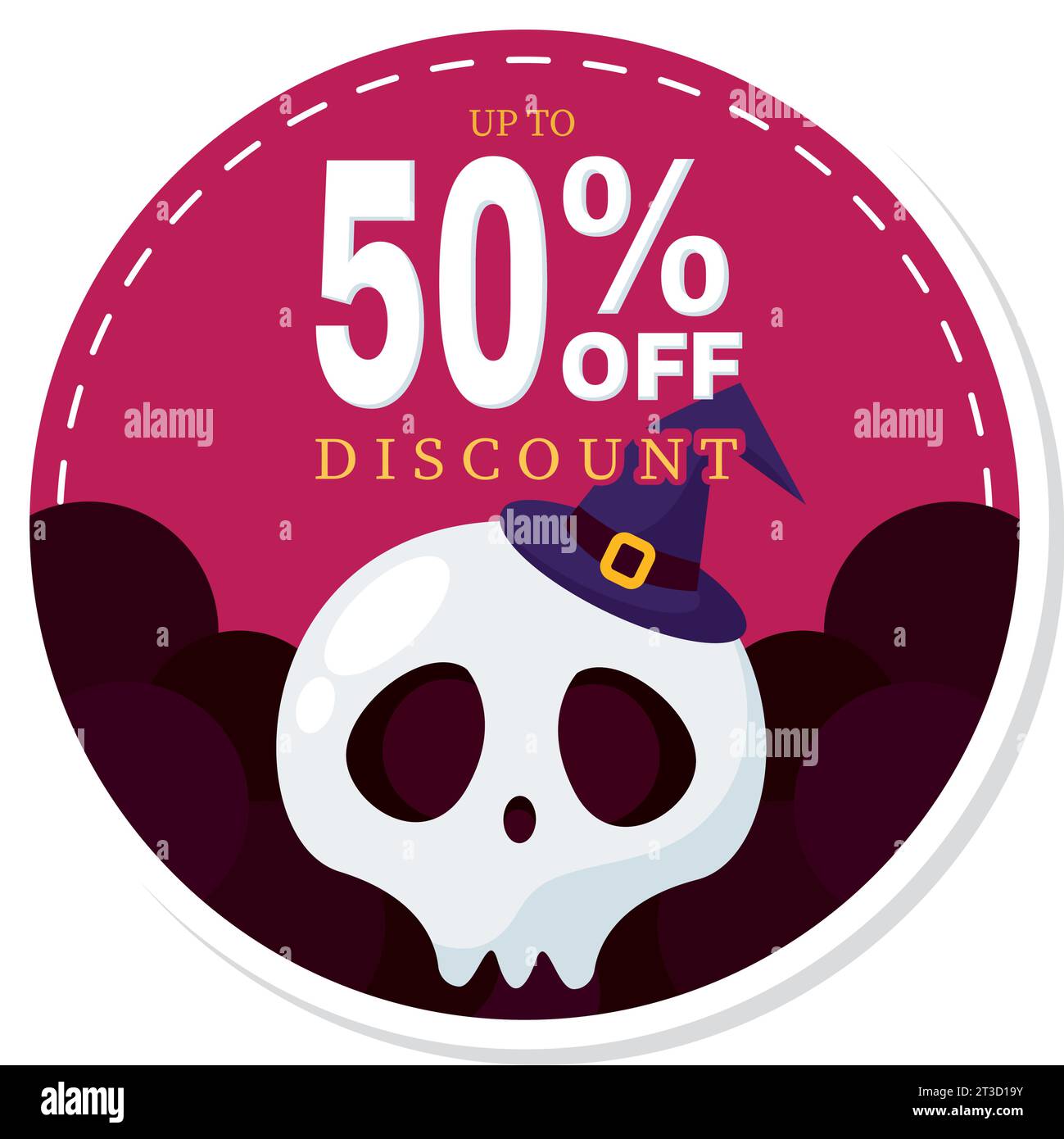 Halloween discount sticker Creepy label Vector Stock Vector Image & Art ...