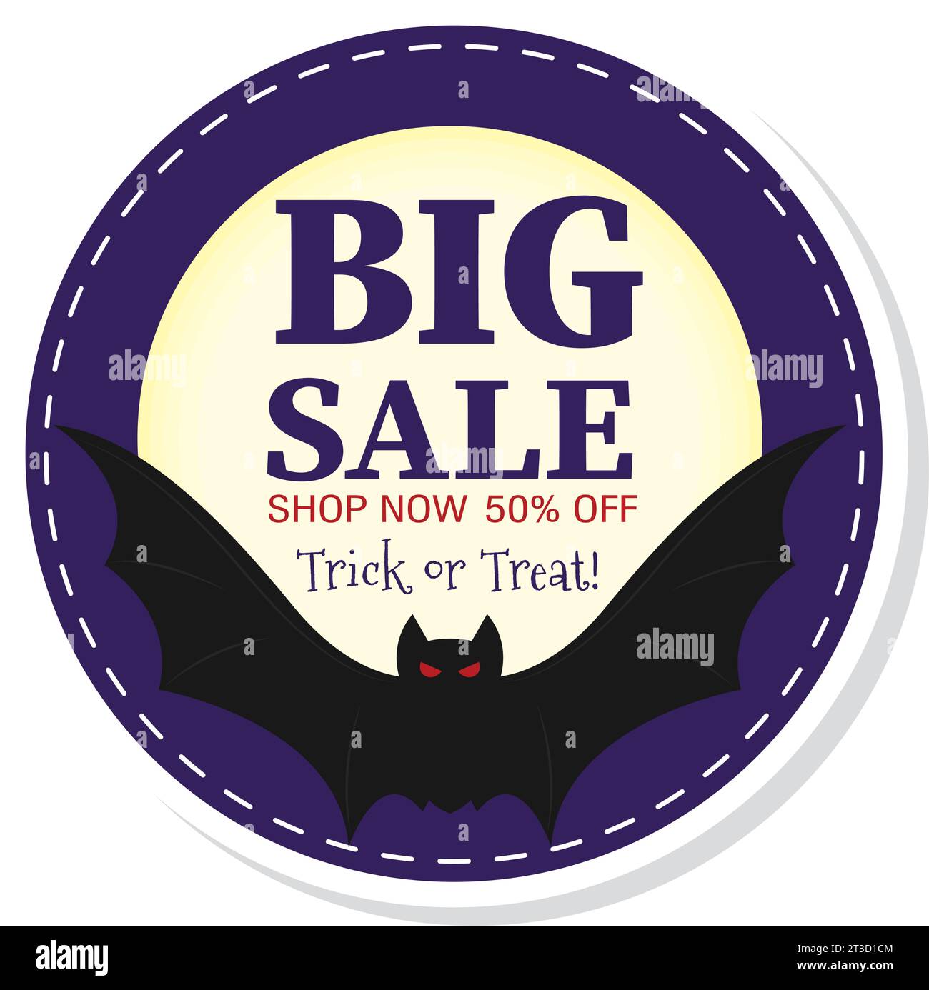Halloween discount sticker Creepy label Vector Stock Vector Image & Art ...