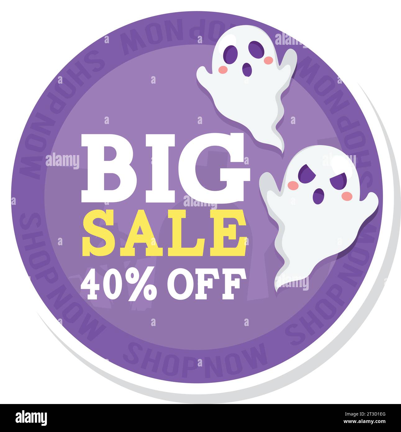 Halloween discount sticker Creepy label Vector Stock Vector Image & Art ...