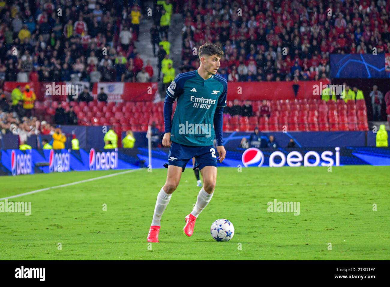 Kai Havertz drive the ball during the UEFA Champions League match ...