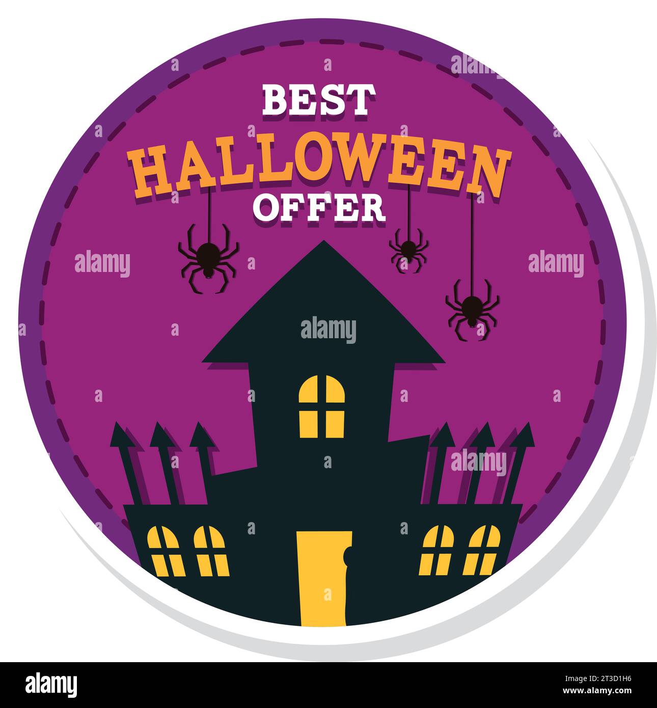 Halloween discount sticker Creepy label Vector Stock Vector Image & Art ...