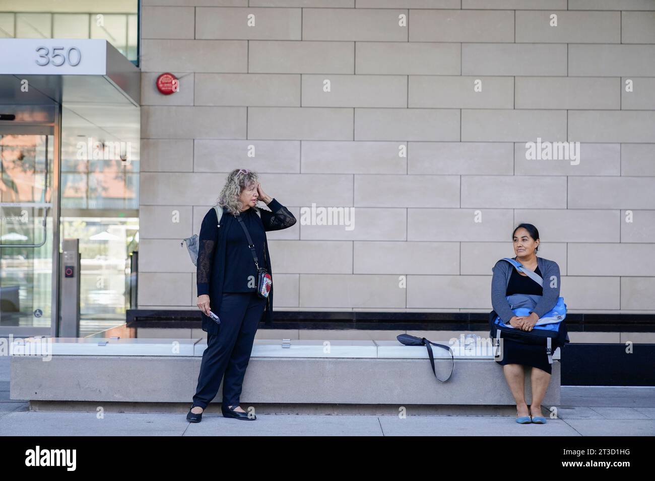 Susana Solano Rosas, left, and Yadira Alvarez, sit outside the United ...