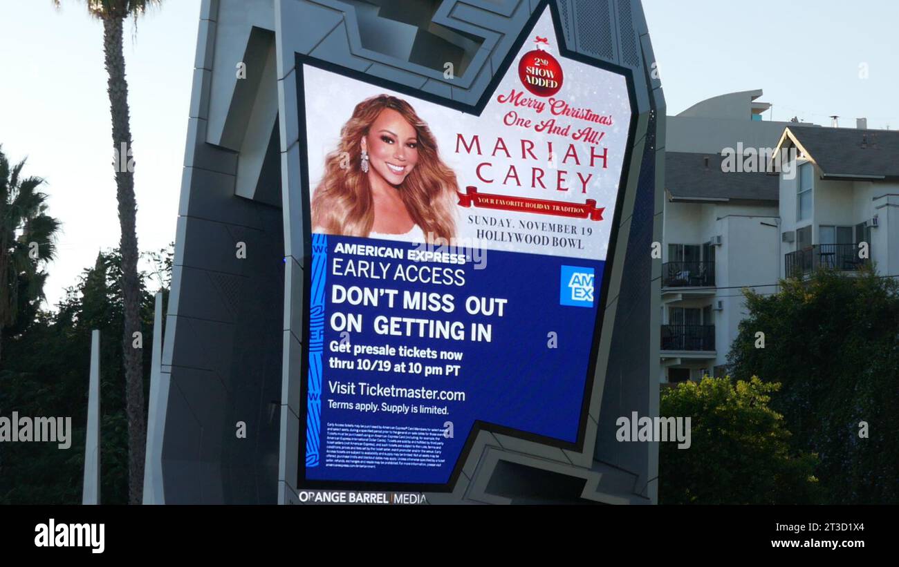 Los Angeles, California, USA 19th October 2023 Singer Mariah Carey ...