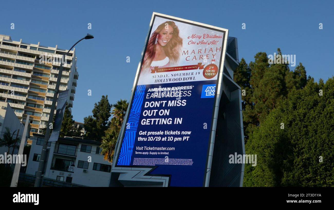 Los Angeles, California, USA 19th October 2023 Singer Mariah Carey ...