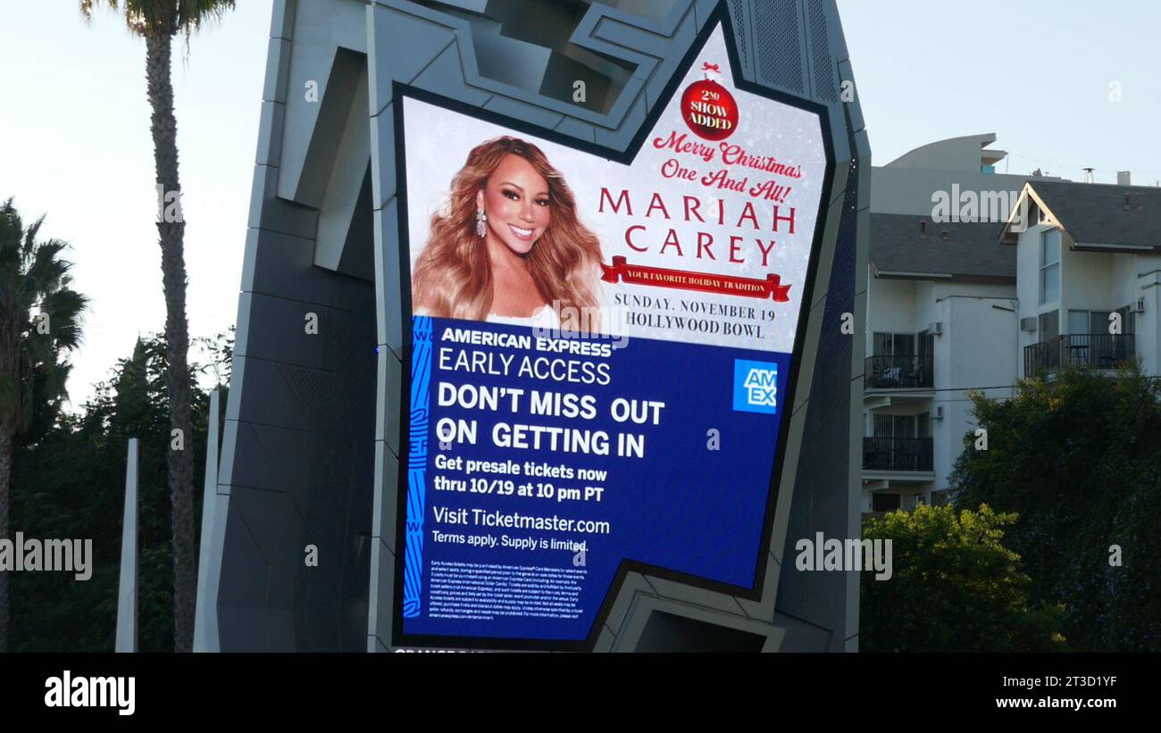 Los Angeles, California, USA 19th October 2023 Singer Mariah Carey ...