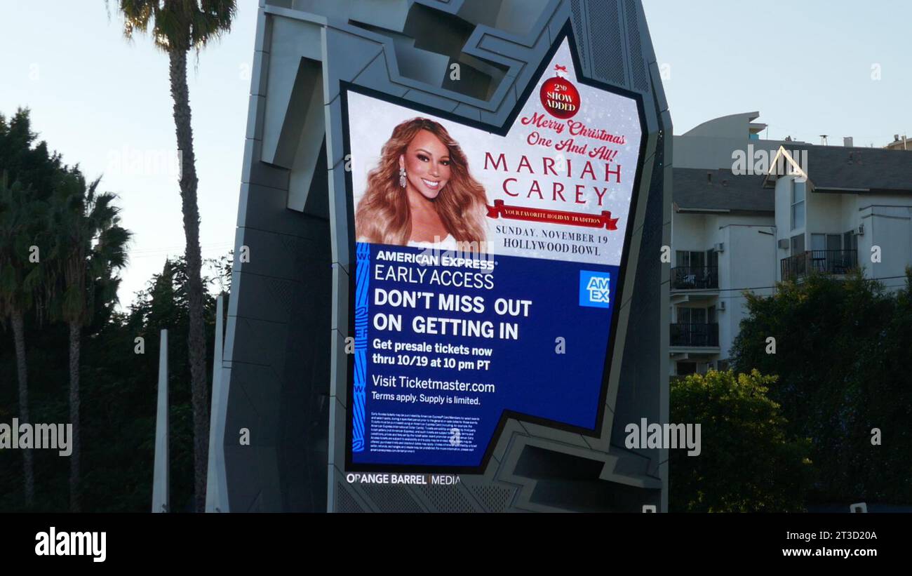 Los Angeles, California, USA 19th October 2023 Singer Mariah Carey ...