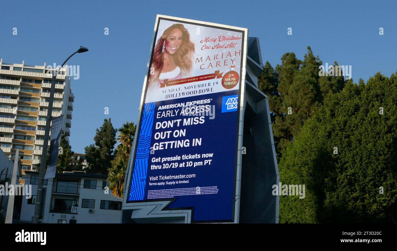 Los Angeles, California, USA 19th October 2023 Singer Mariah Carey ...