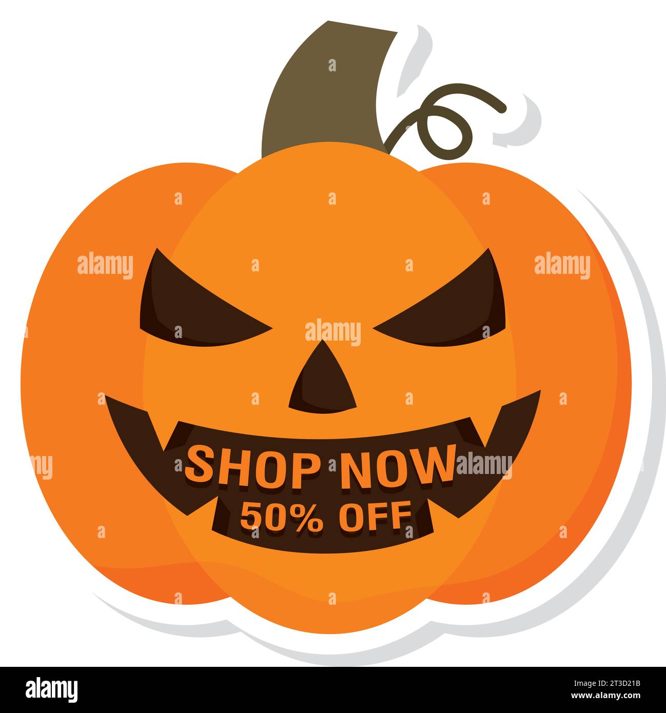Halloween discount sticker Creepy label Vector Stock Vector Image & Art ...