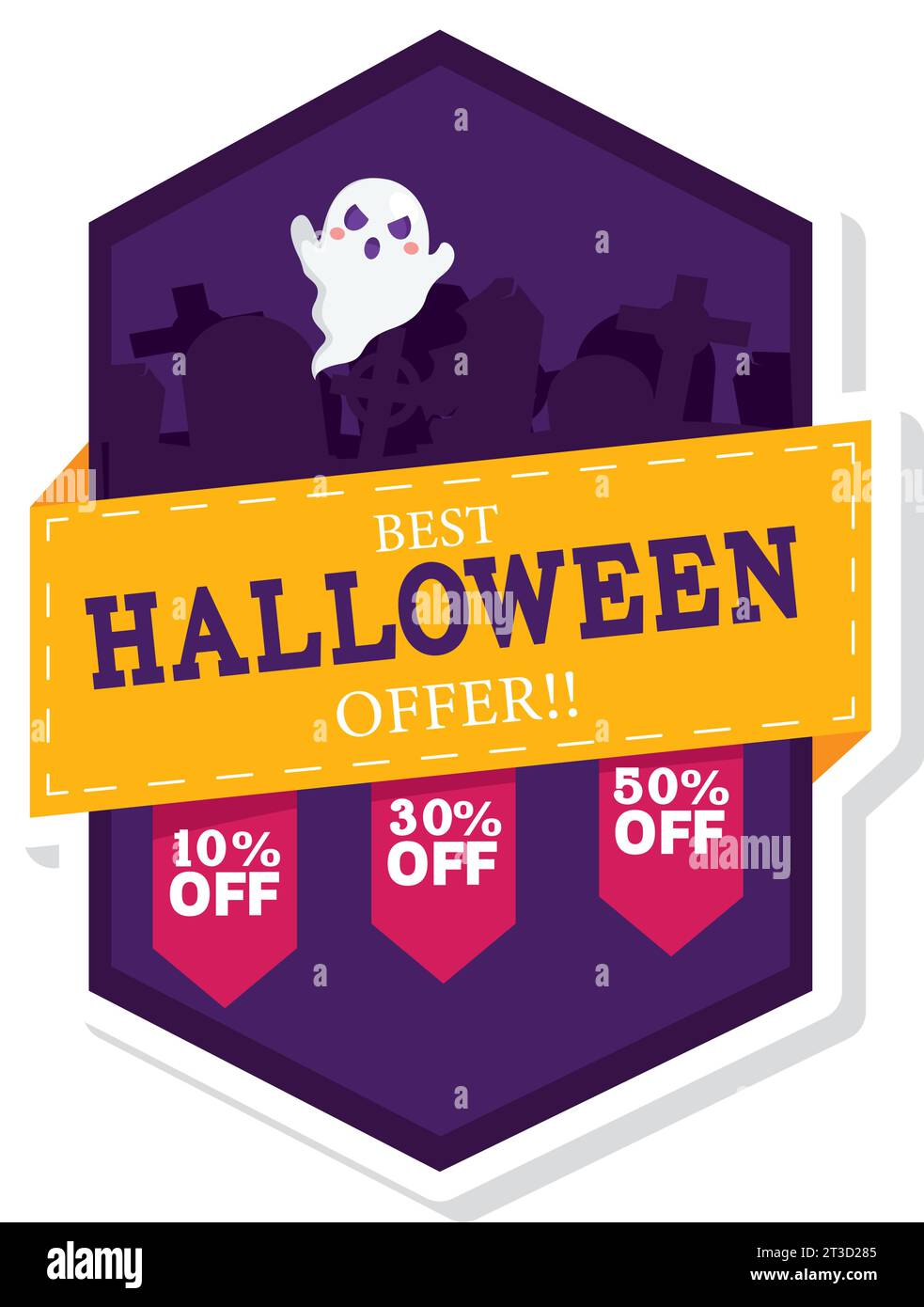 Halloween discount sticker Creepy label Vector Stock Vector Image & Art ...