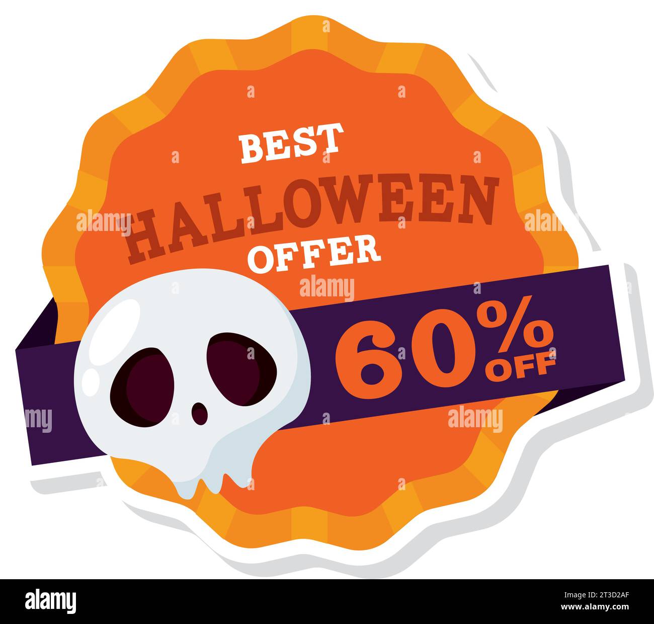 Halloween discount sticker Creepy label Vector Stock Vector Image & Art ...