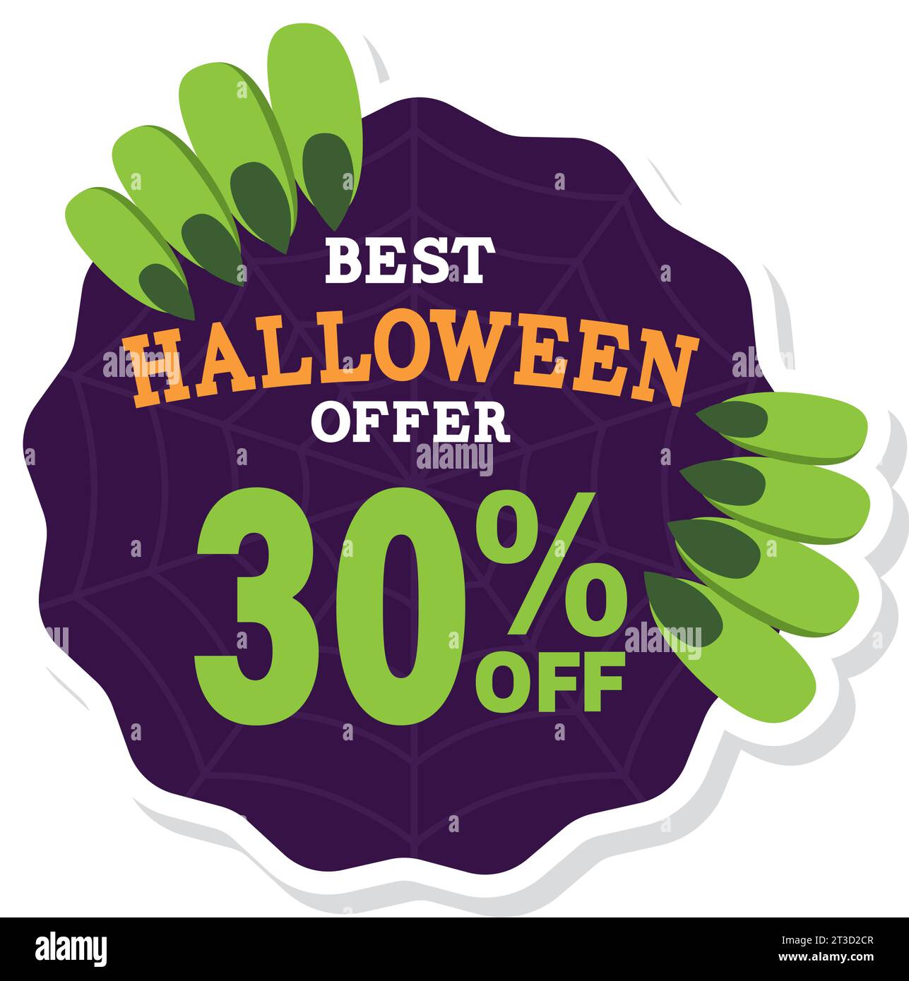 Halloween discount sticker Creepy label Vector Stock Vector Image & Art ...