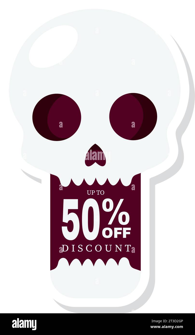 Halloween discount sticker Creepy label Vector Stock Vector Image & Art ...