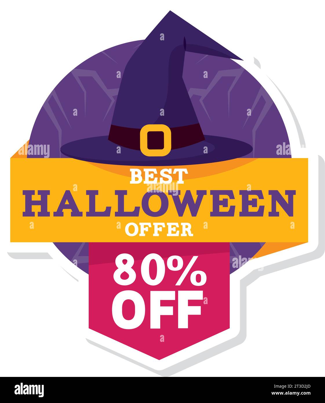 Halloween discount sticker Creepy label Vector Stock Vector Image & Art ...