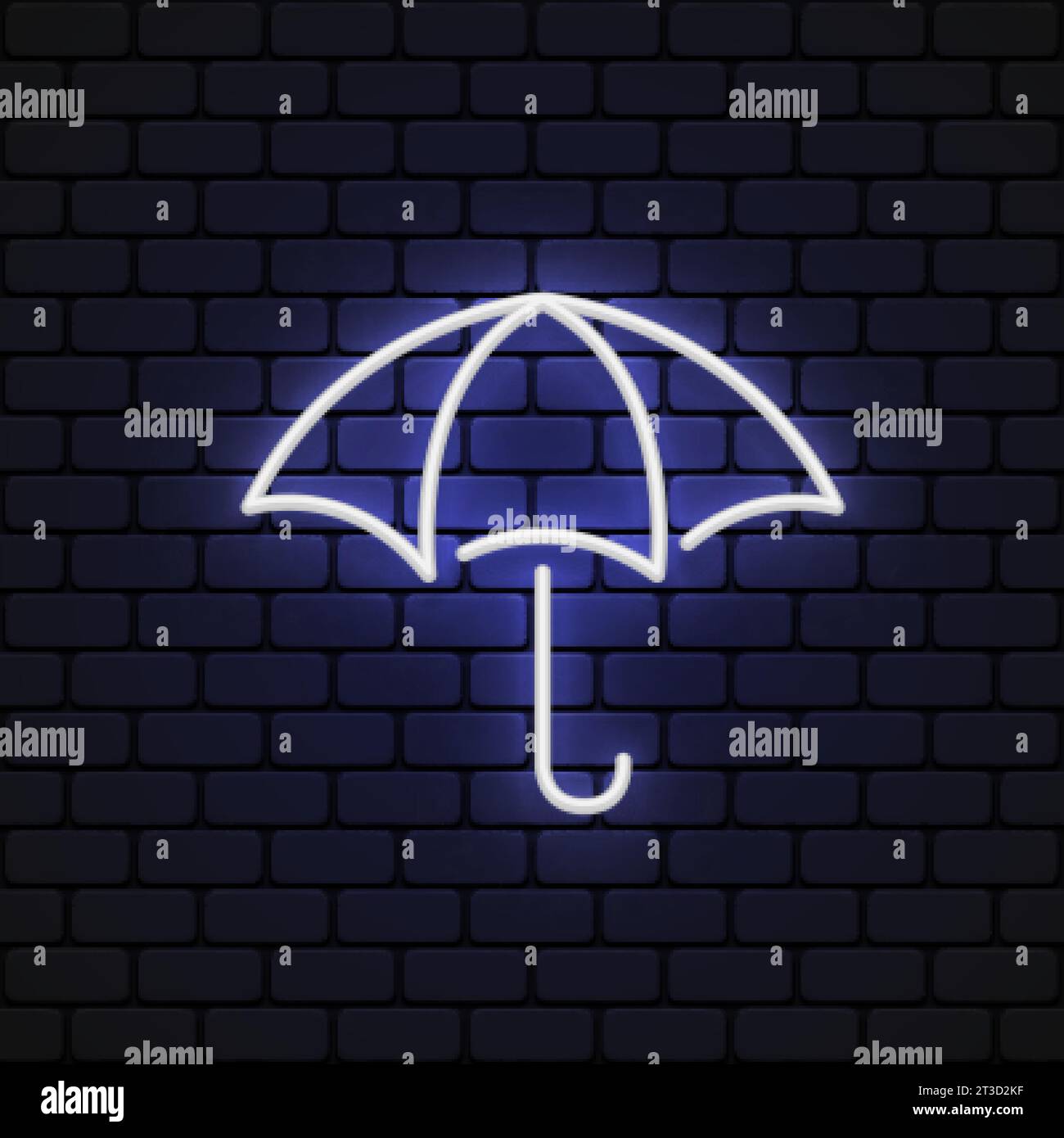 Umbrella neon icon for concept design. Vector illustration Stock Vector ...