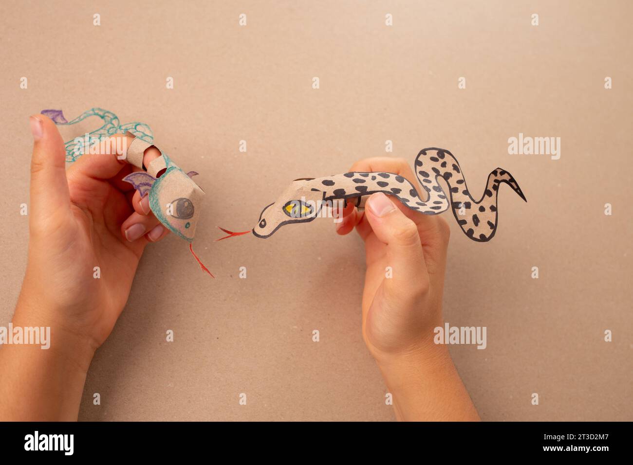 a snake or dragon made out of recycled paper, DIY, tutorial ...