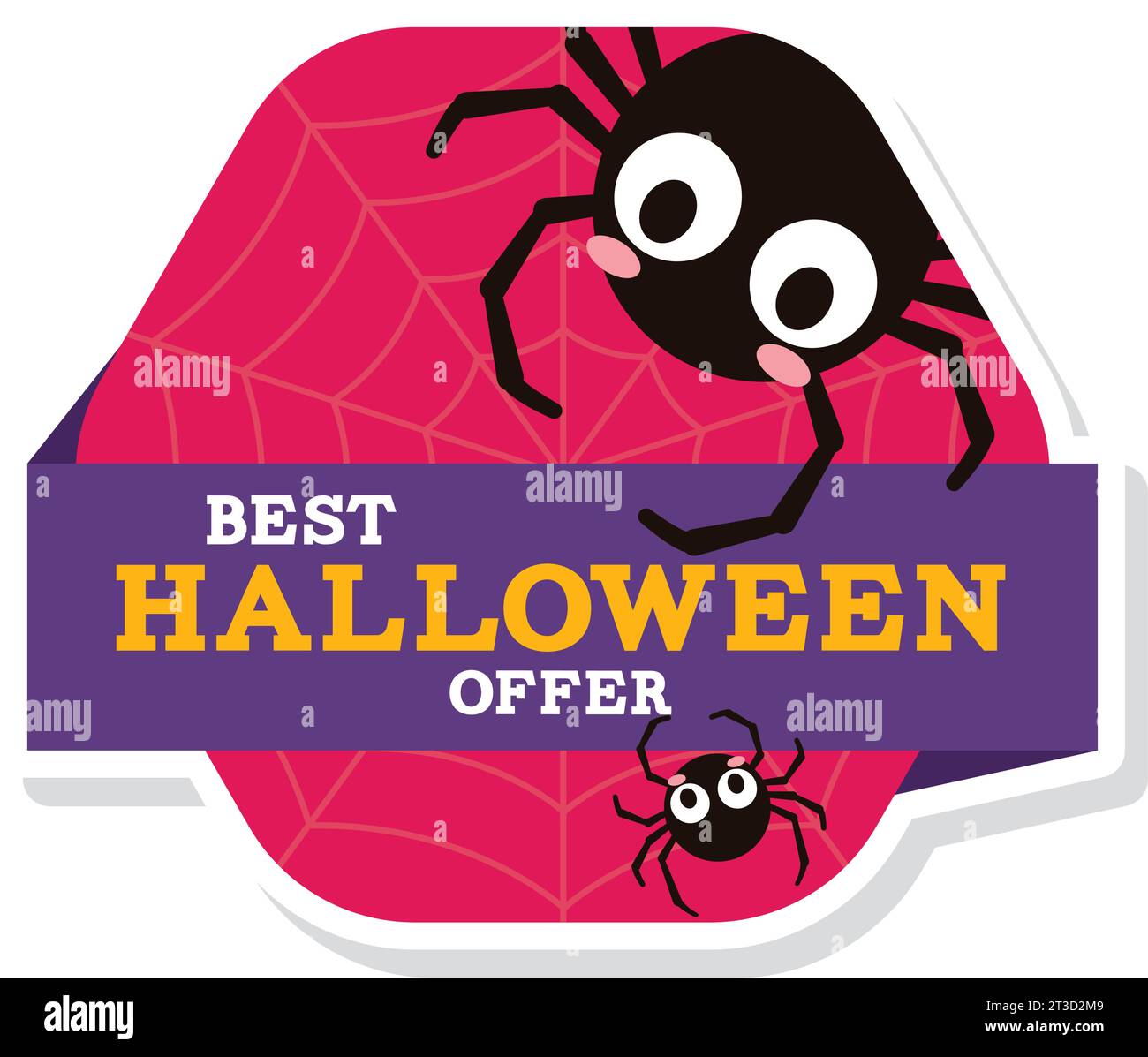 Halloween discount sticker Creepy label Vector Stock Vector Image & Art ...