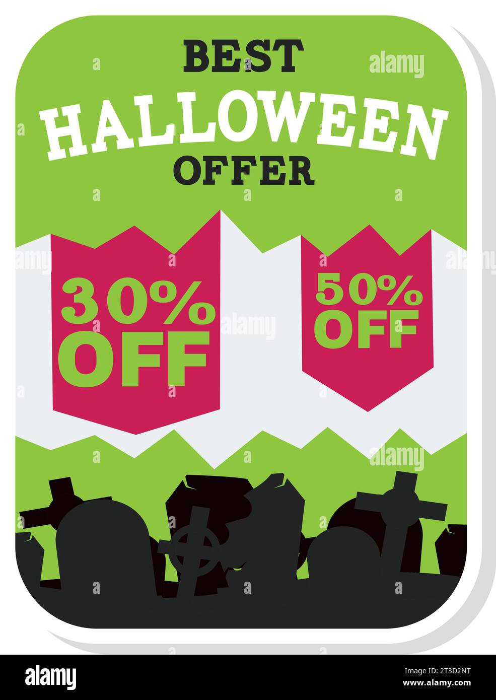 Halloween discount sticker Creepy label Vector Stock Vector Image & Art ...