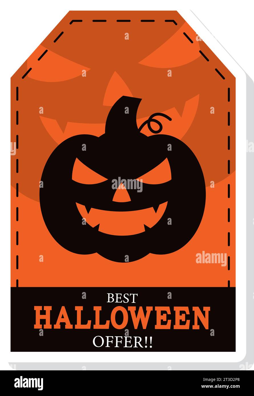 Halloween discount sticker Creepy label Vector Stock Vector Image & Art ...