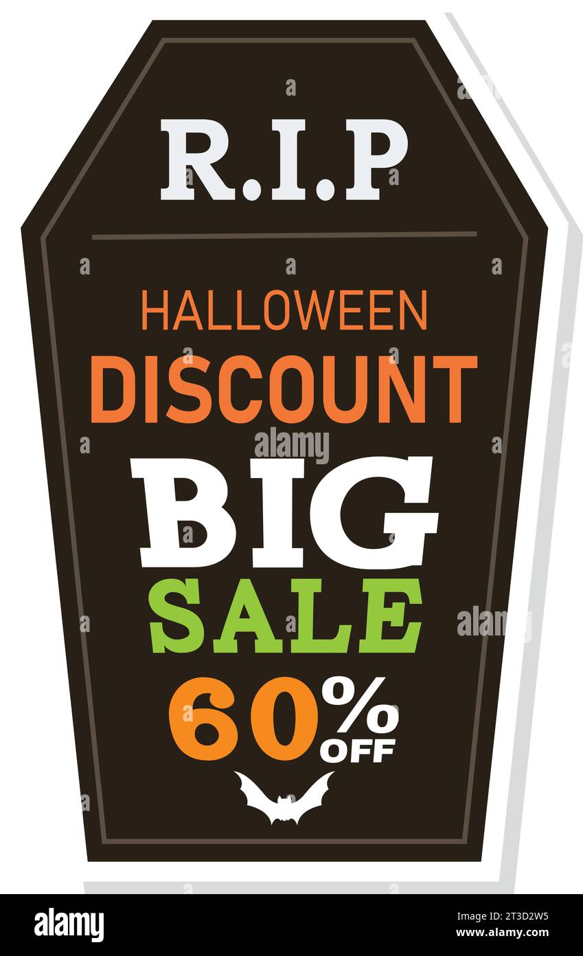 Halloween discount sticker Creepy label Vector Stock Vector Image & Art ...