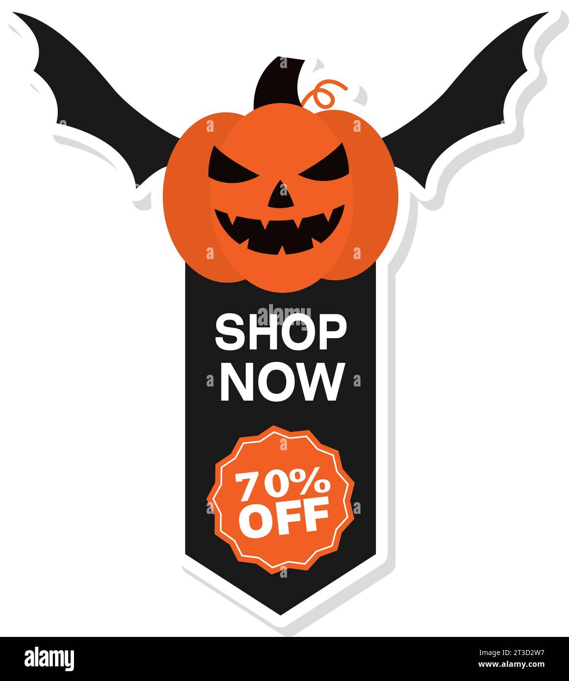 Halloween discount sticker Creepy label Vector Stock Vector Image & Art ...