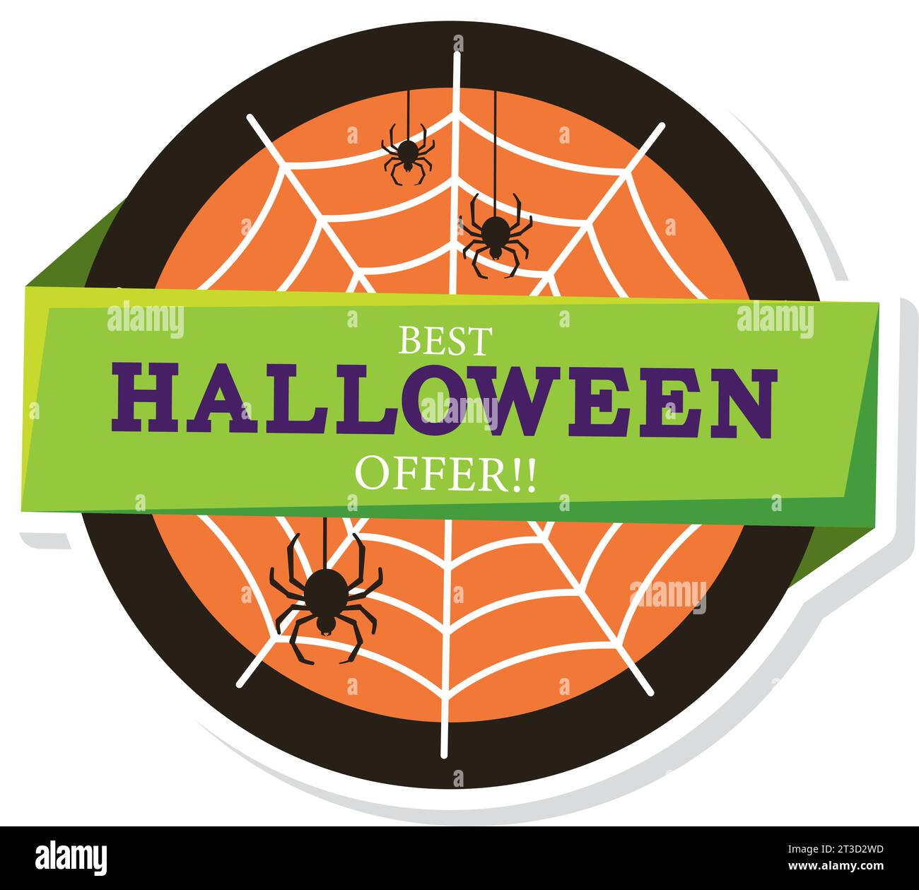 Halloween discount sticker Creepy label Vector Stock Vector Image & Art ...