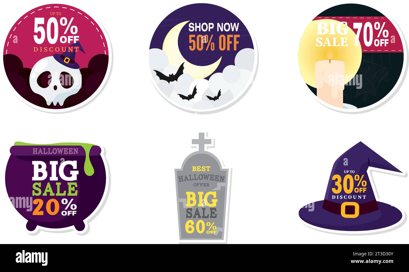 Halloween promo tag Cut Out Stock Images & Pictures - Alamy