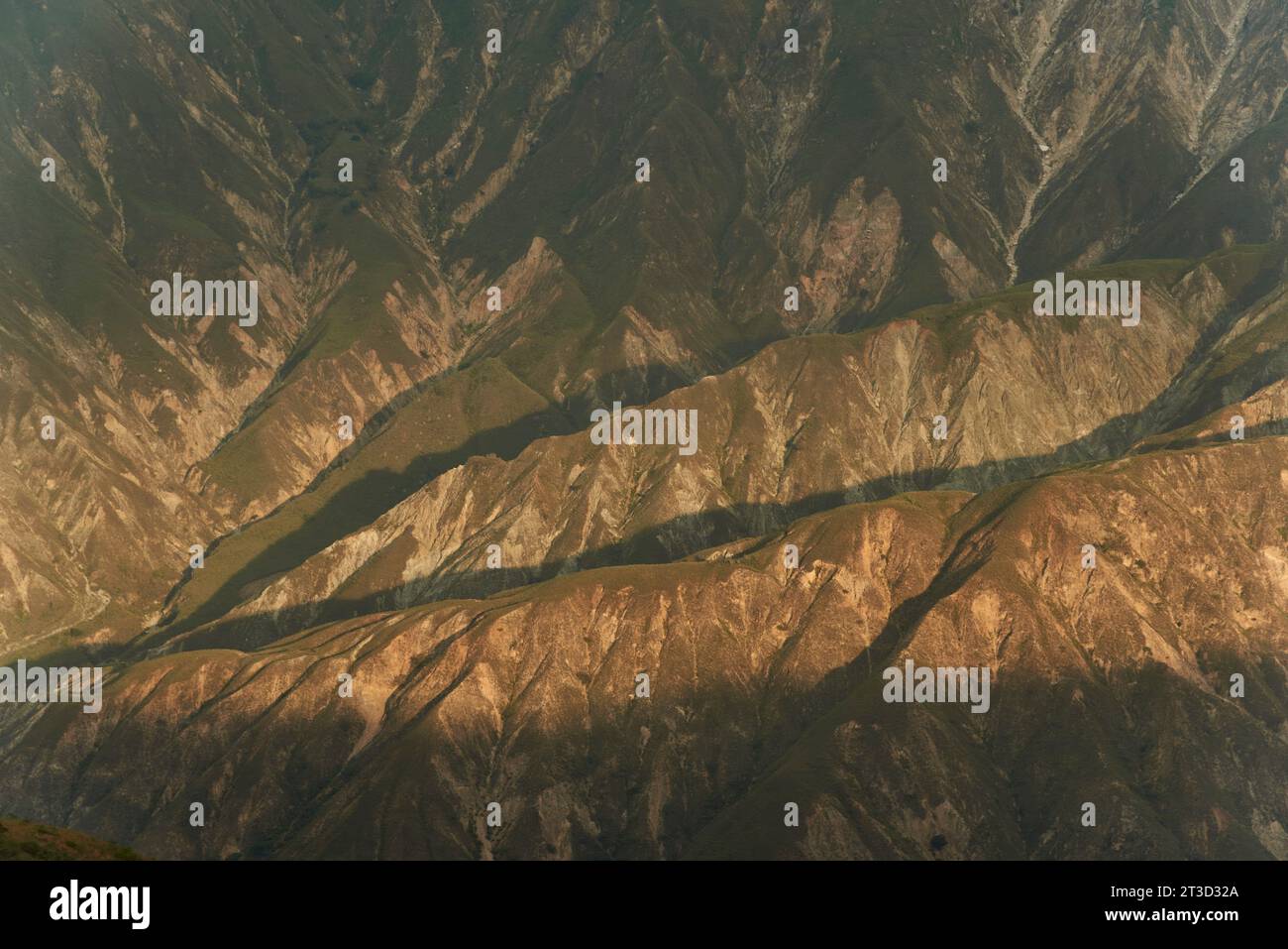 Detail of the texture of the mountains in the Chicamocha Canyon ...