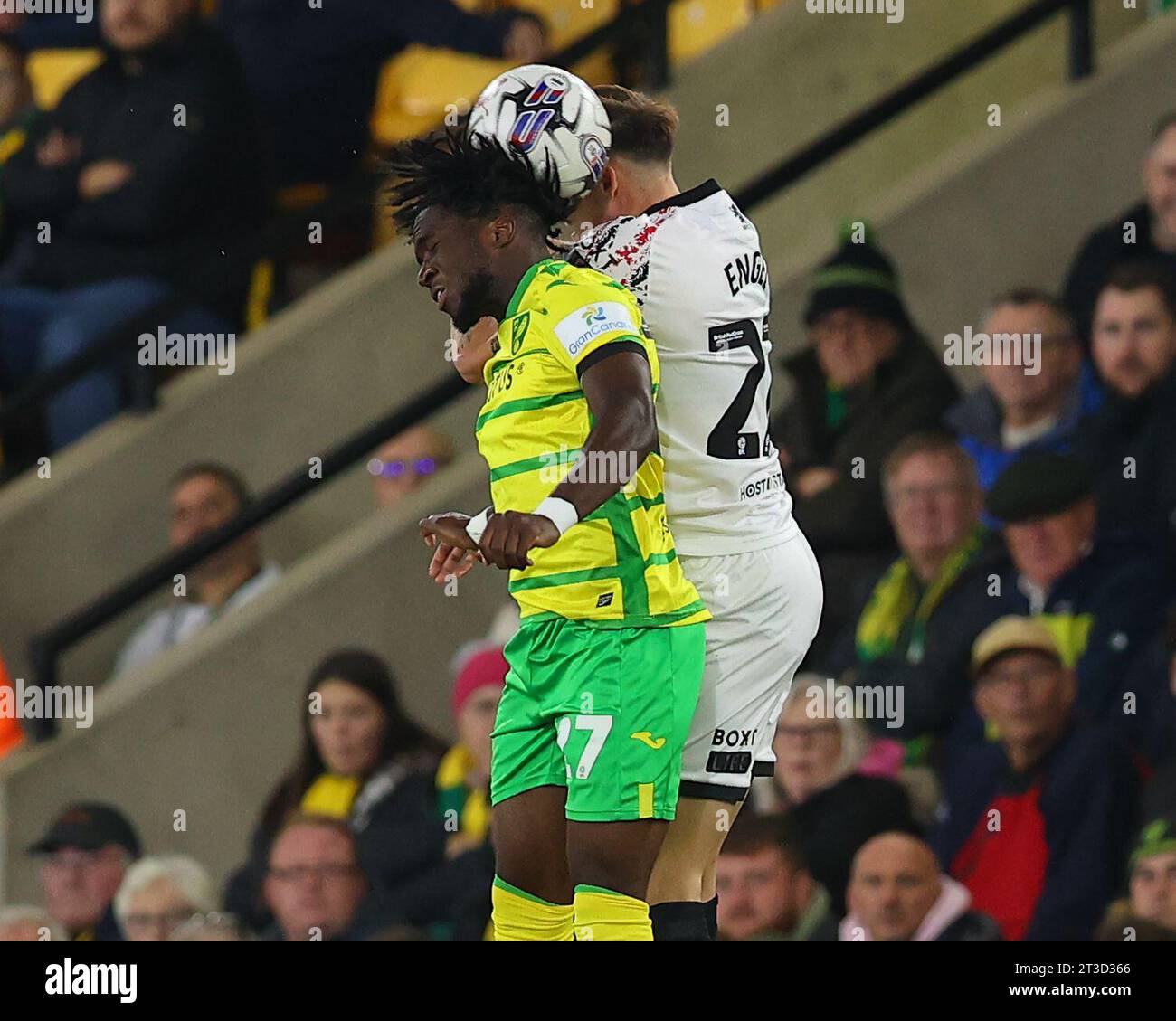 Lukas Engel of Middlesbrough heads the ball during the Sky Bet ...