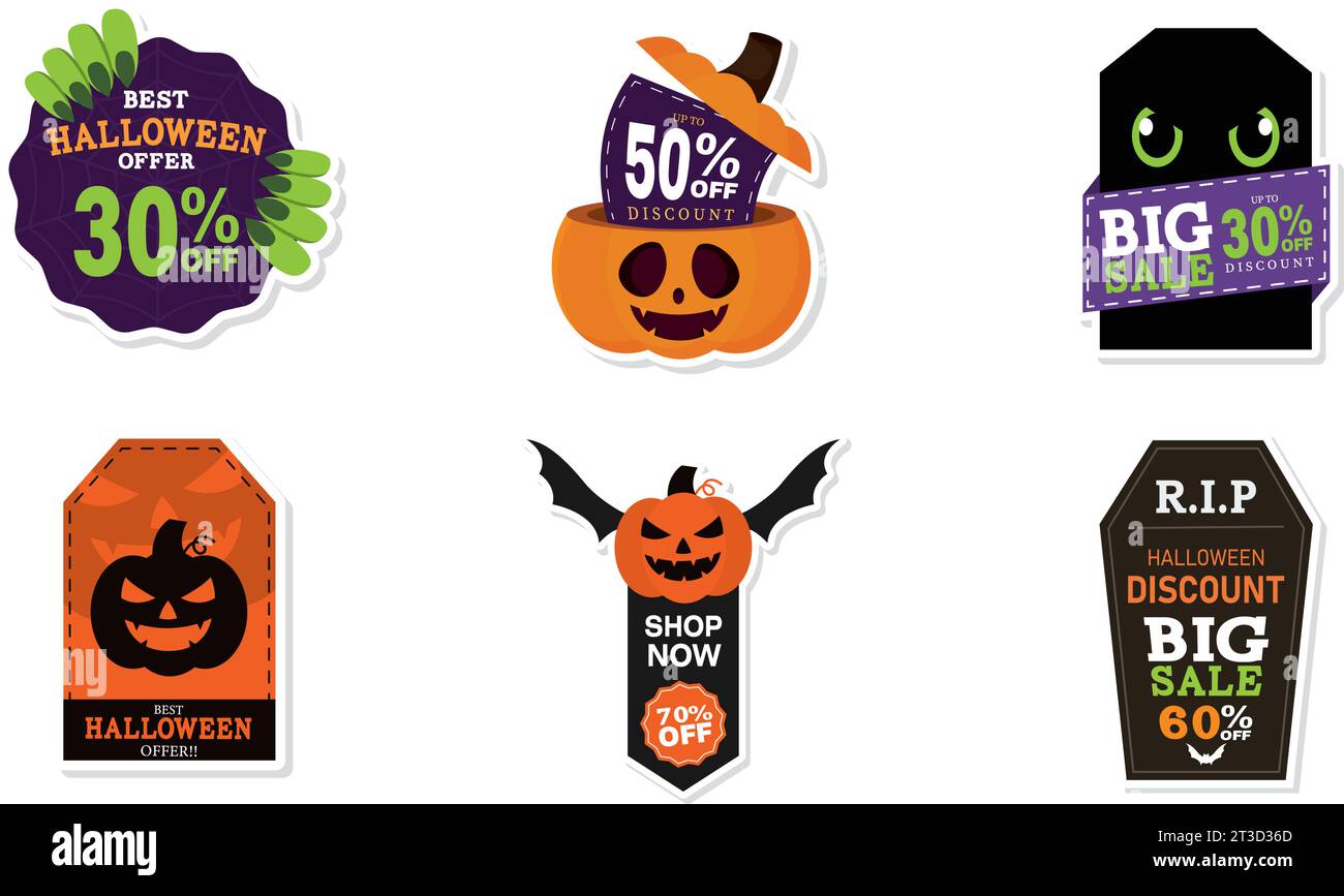 Halloween promo tag Cut Out Stock Images & Pictures - Alamy