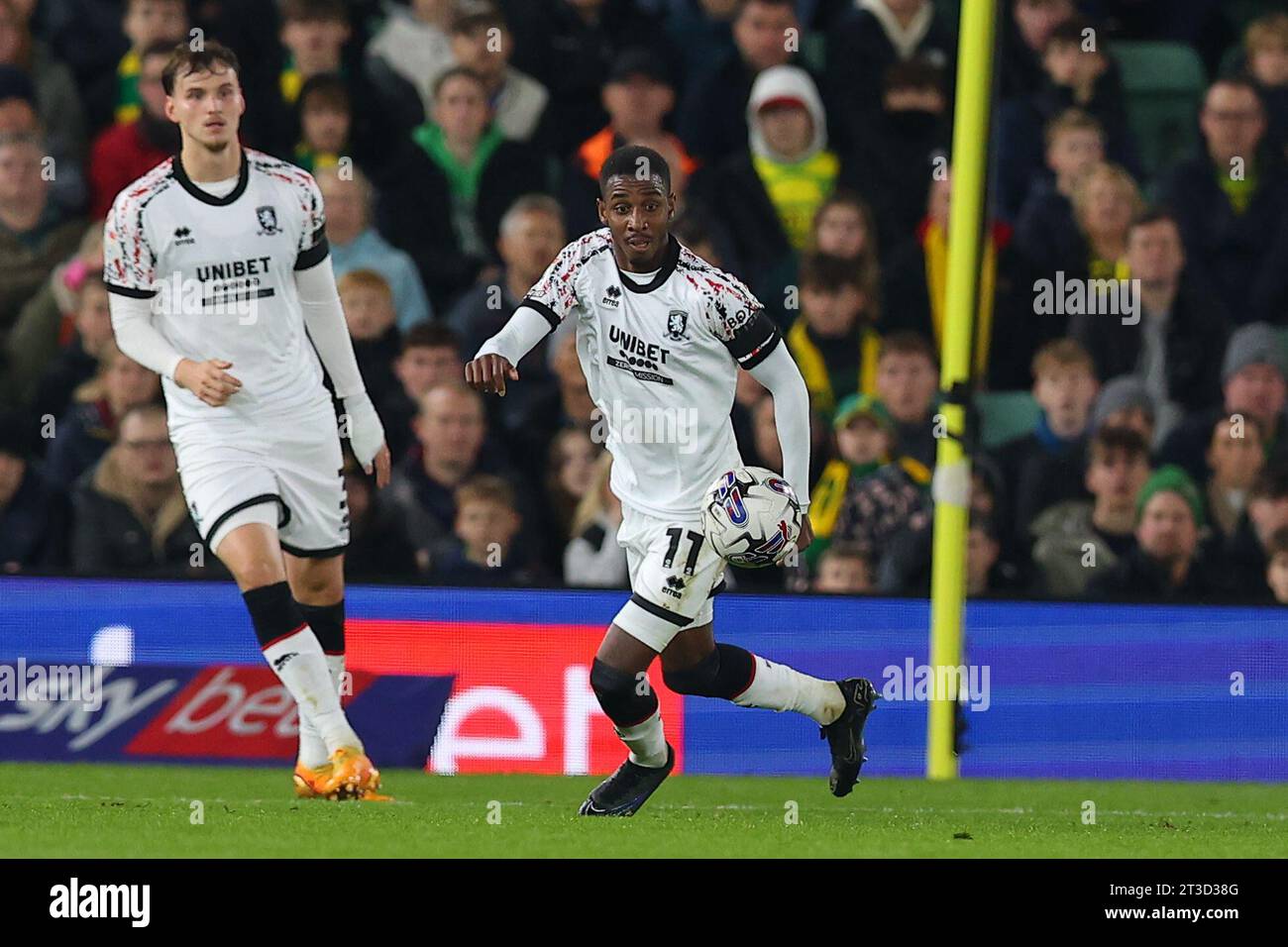 Isaiah Jones of Middlesbrough during the Sky Bet Championship match ...