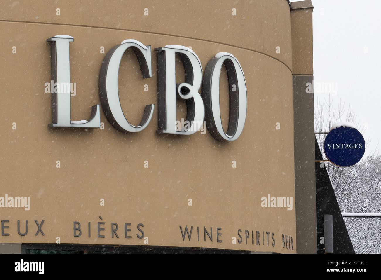 Toronto, ON, Canada - December 30, 2022: View at LCBO sign. The Liquor ...