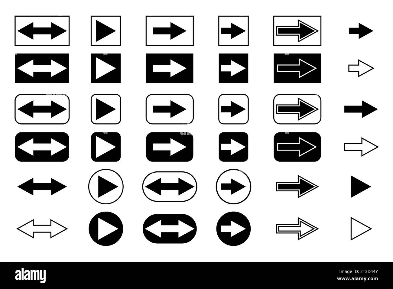 Collection of traffic style arrows - Vector Illustration Stock Photo ...