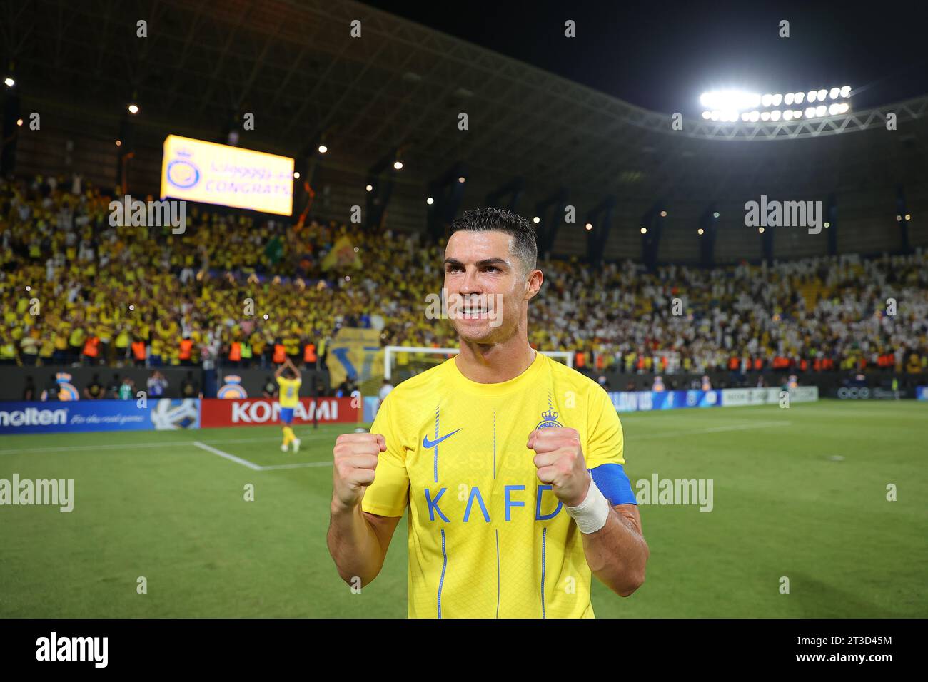 Cristiano Ronaldo of Al-Nassr FC celebrates his teamÕs victory at the ...