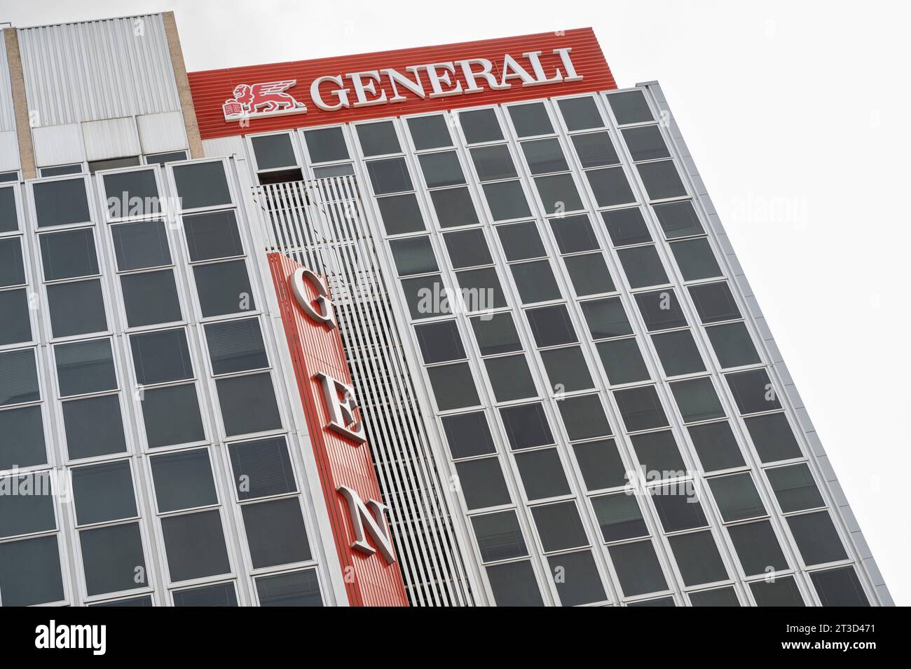 Madrid, Spain. 24th Oct, 2023. Italian insurance company Generali logo ...