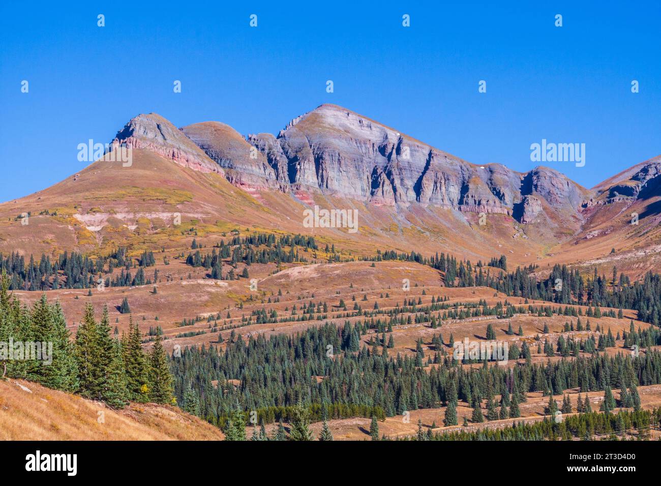 Autumn color along the Million Dollar Highway (US 550) portion of the ...
