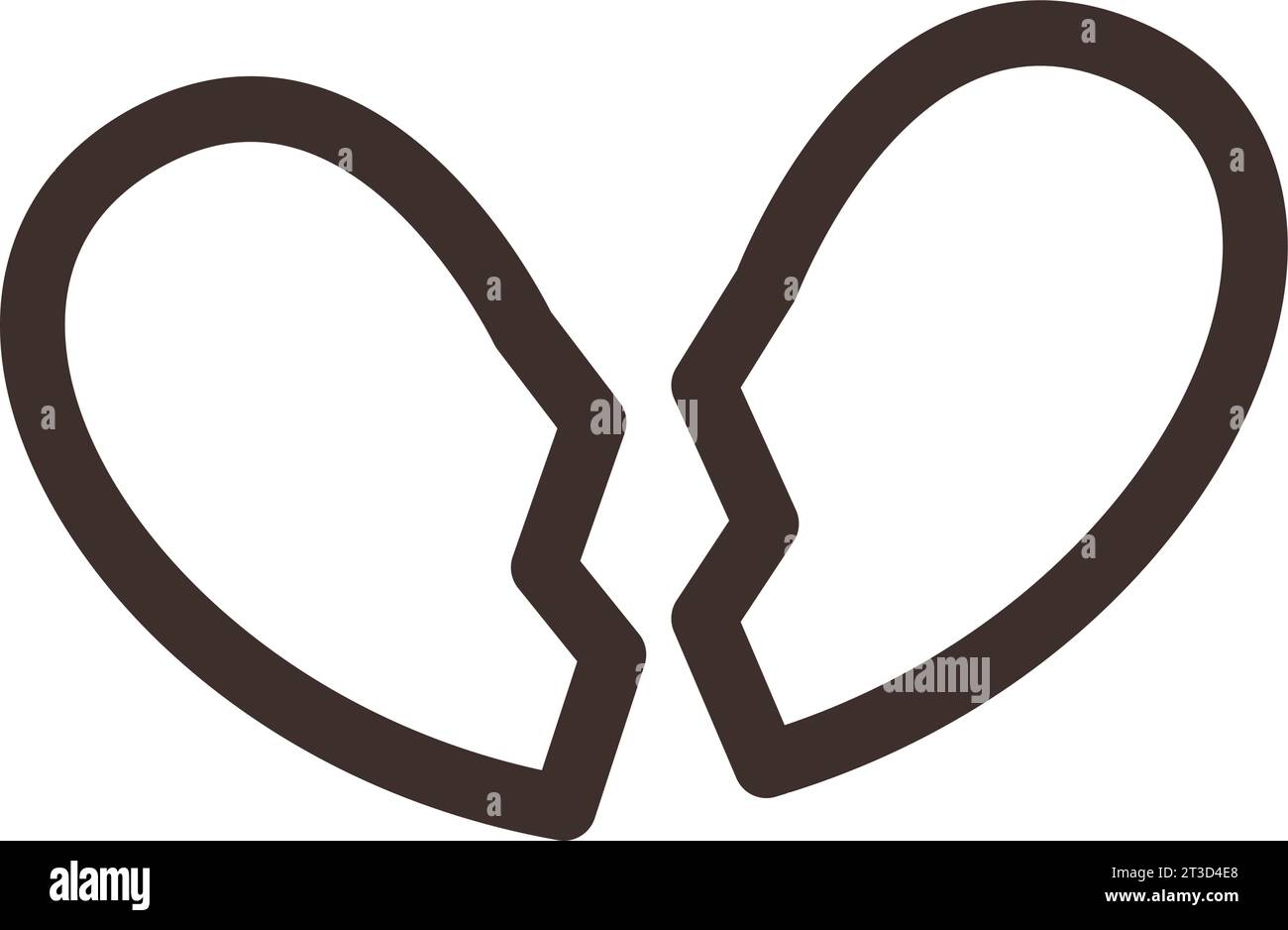 Broken heart icon cartoon style Stock Vector Images - Alamy