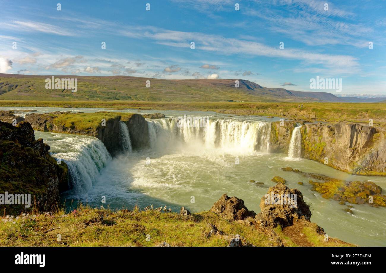 Pool Under Godafoss Waterfall Stock Photo - Alamy
