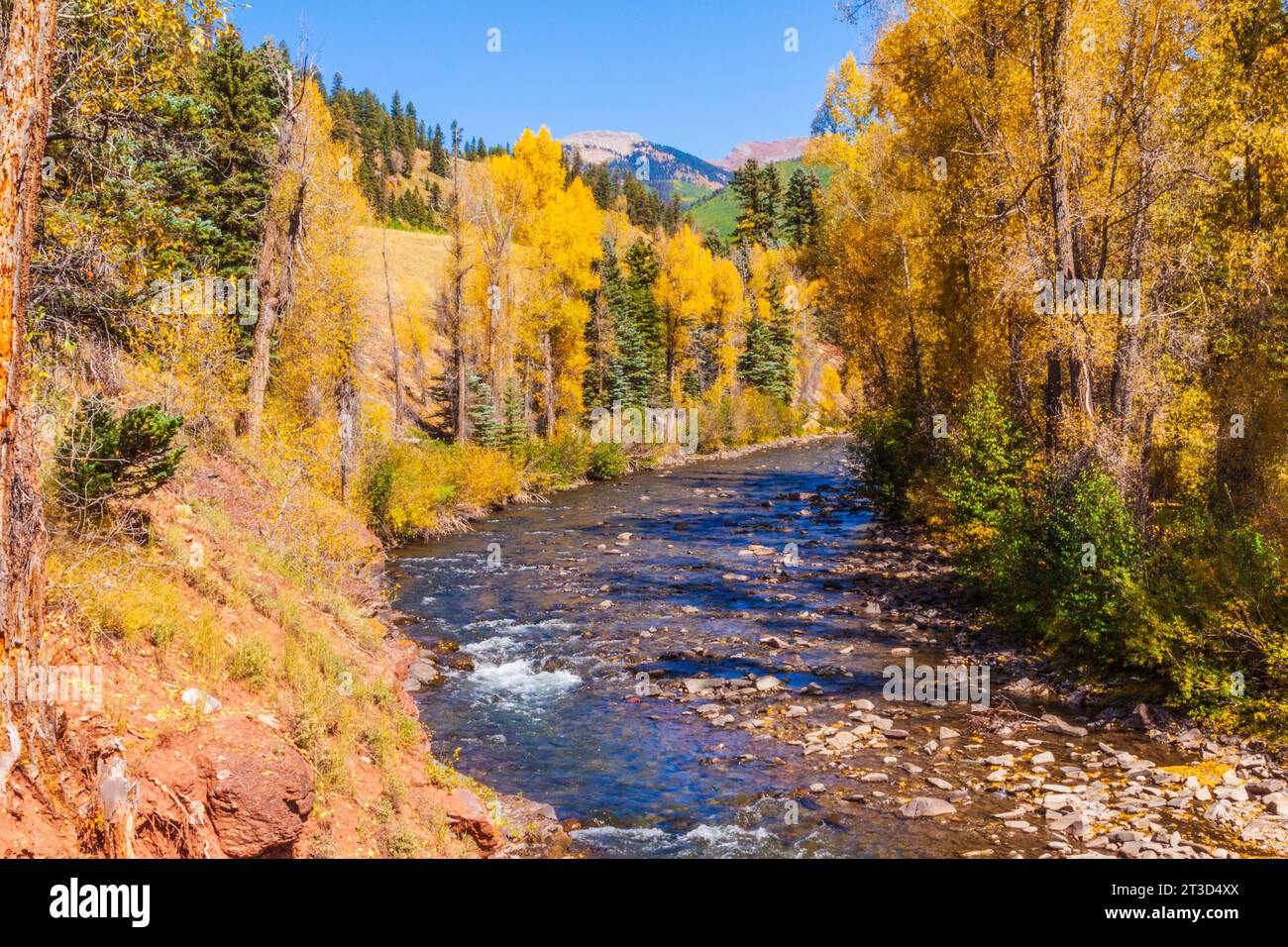 Autumn color and the Dolores River on the San Juan Skyway Scenic Byway ...