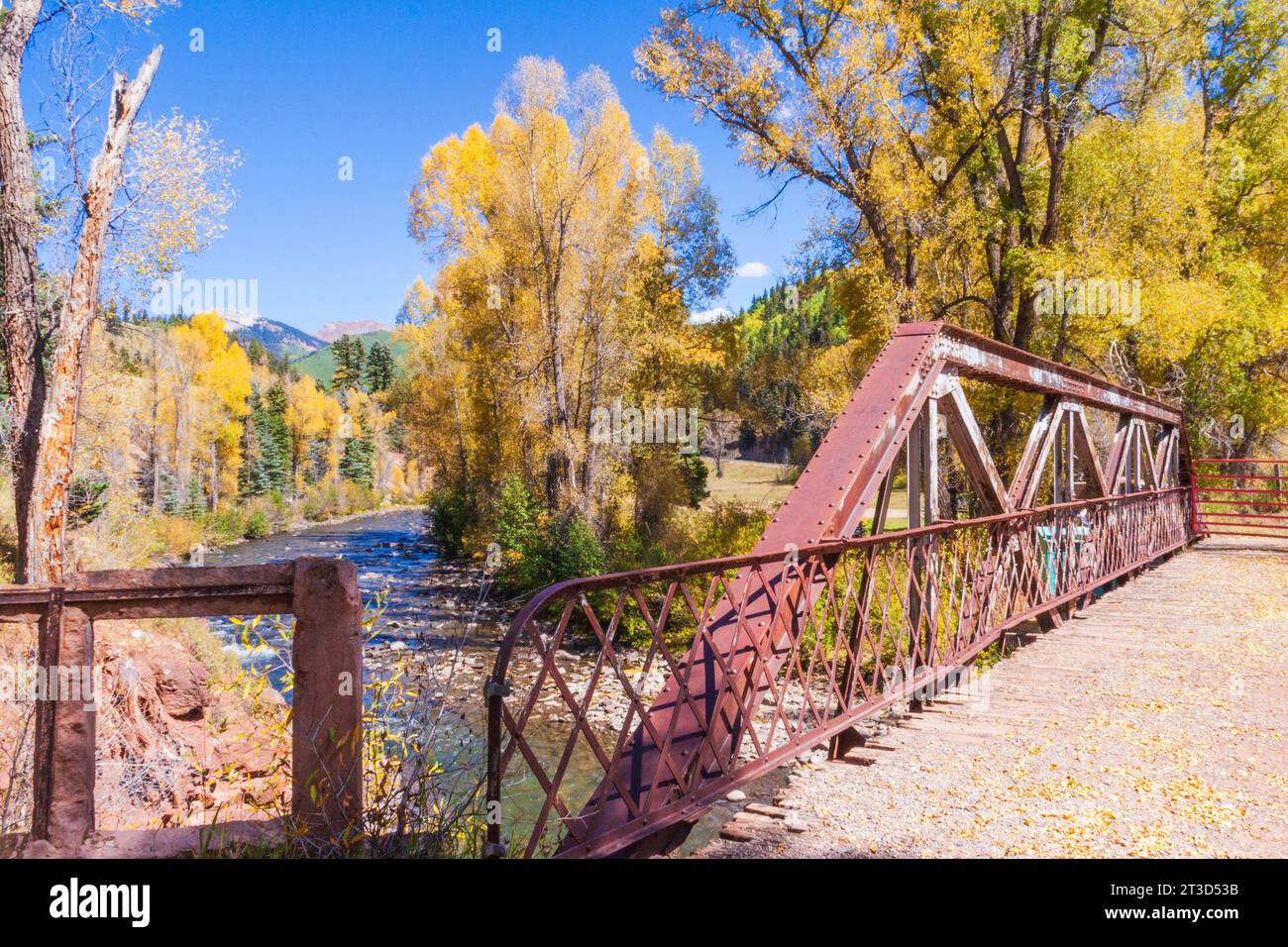 Autumn color and the Dolores River on the San Juan Skyway Scenic Byway ...