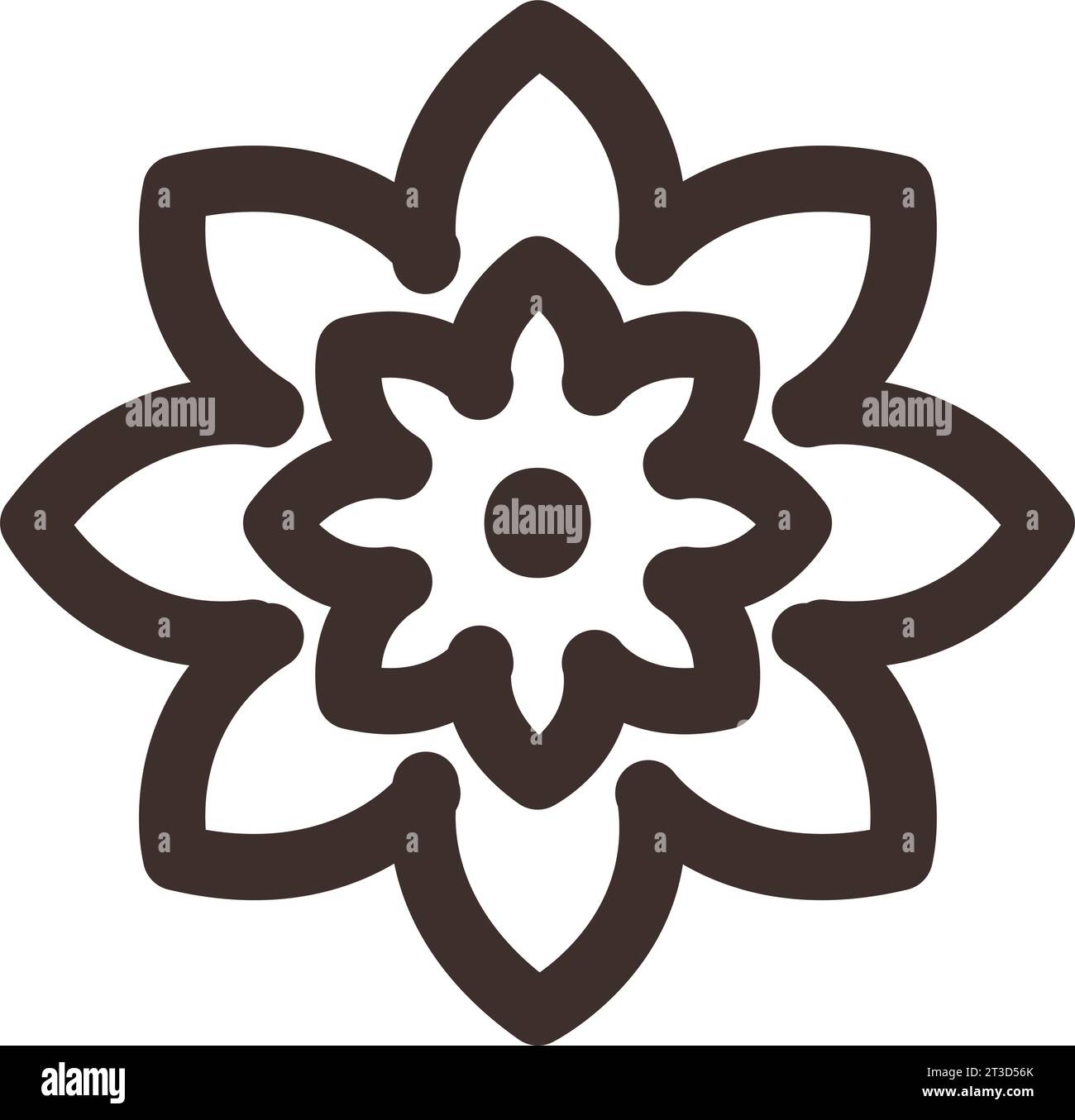 Isolated hand drawn flower icon Vector Stock Vector Image & Art - Alamy