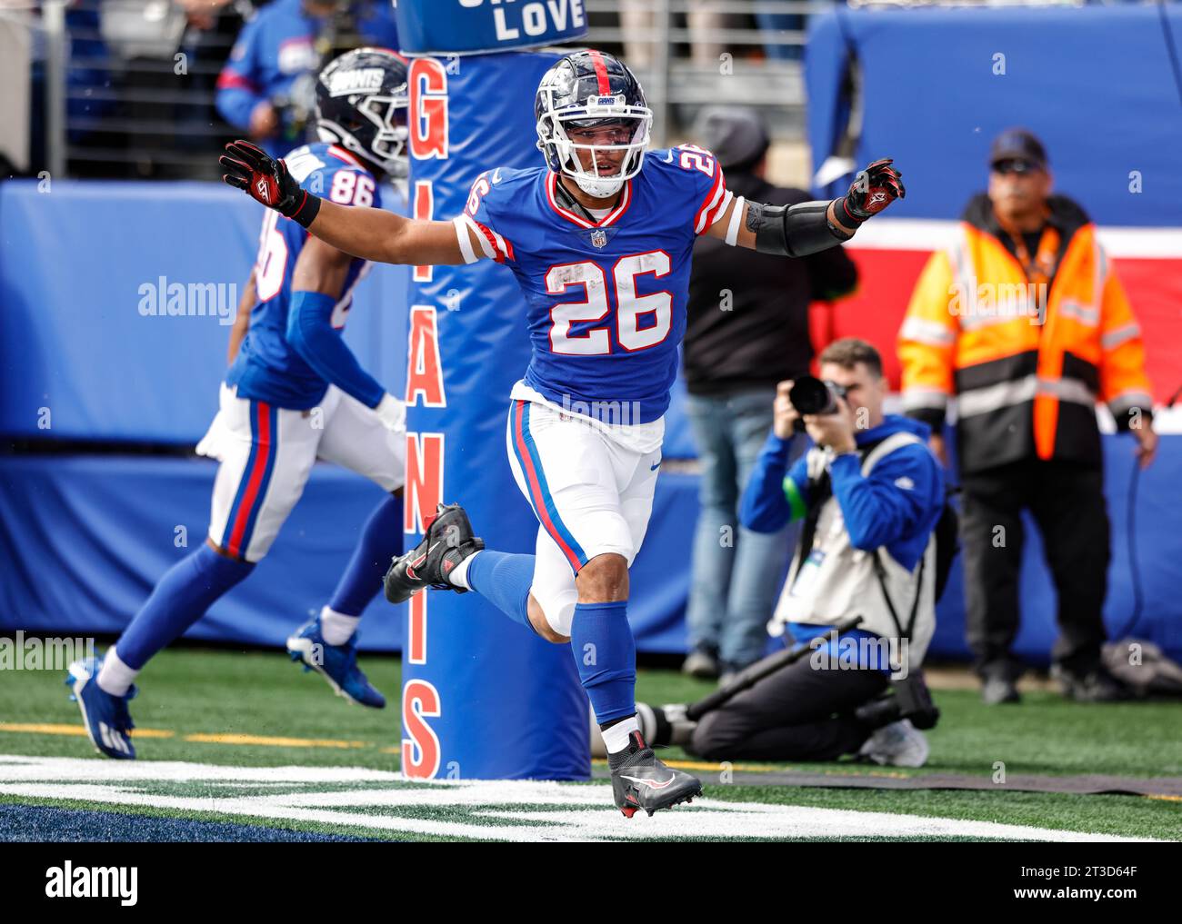 New York Giants running back Saquon Barkley (26) celebrating the ...