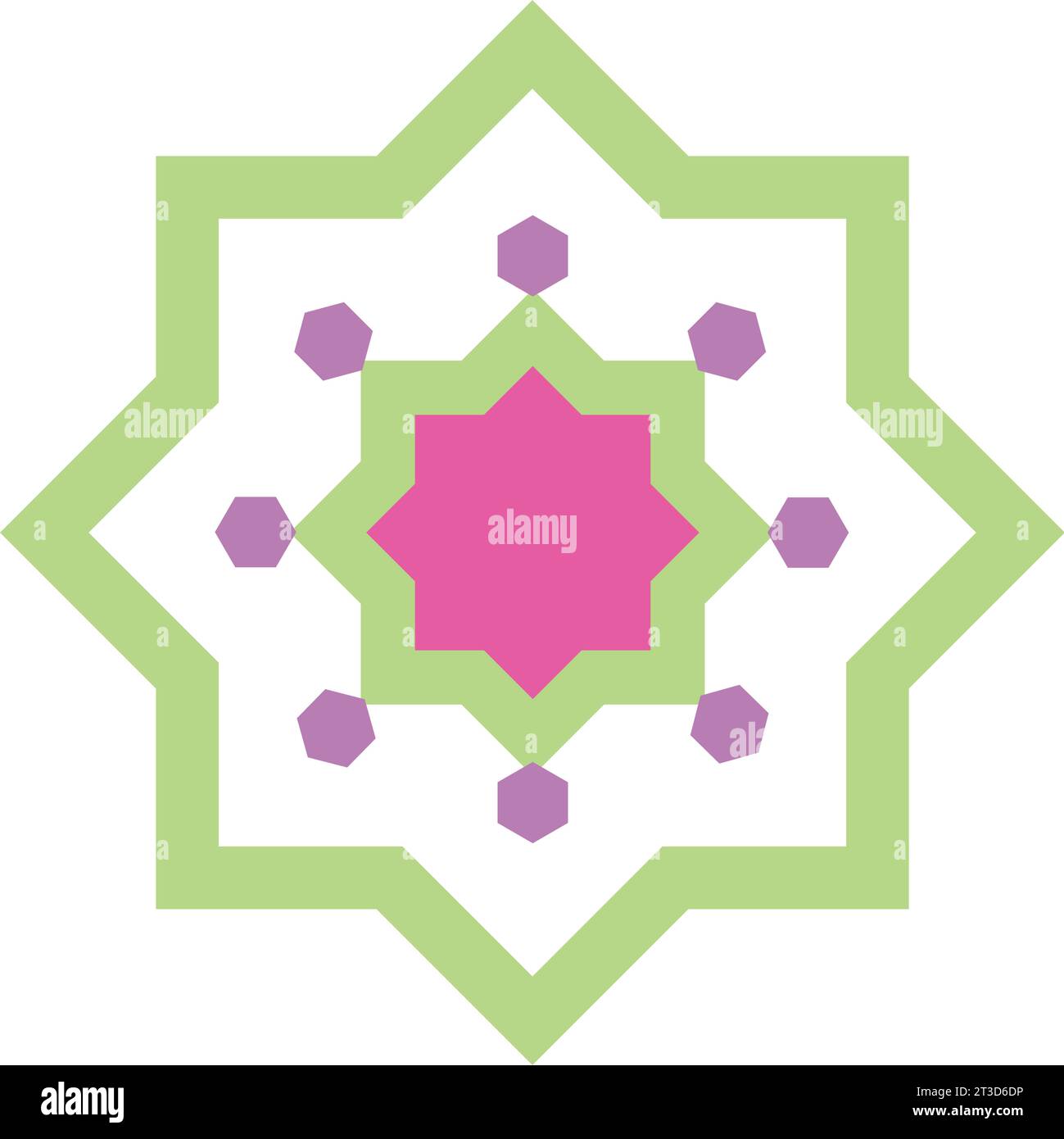 islamic star with decorations vector isolated Stock Vector Image & Art ...