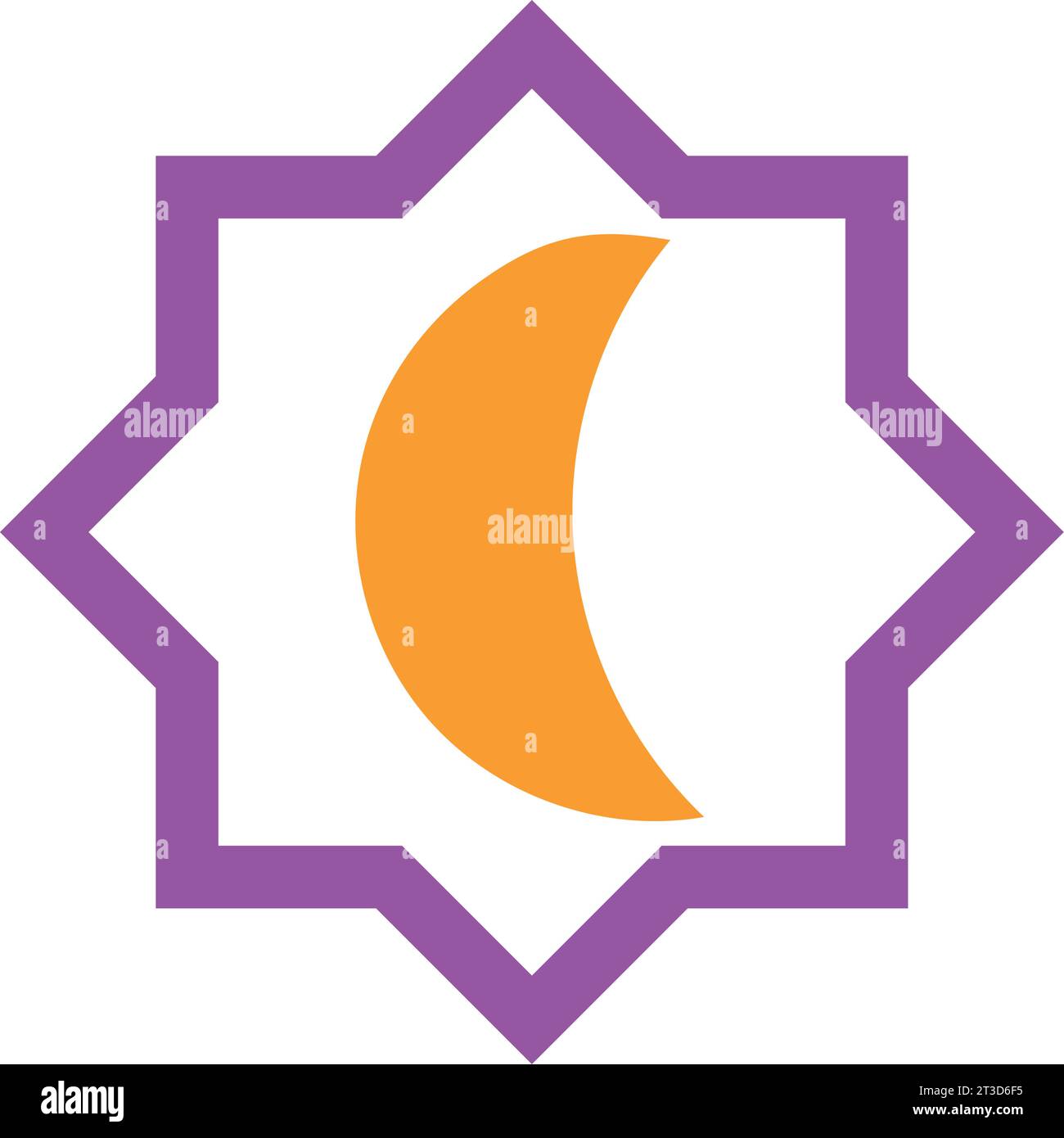 islamic star with moon vector isolated Stock Vector Image & Art - Alamy
