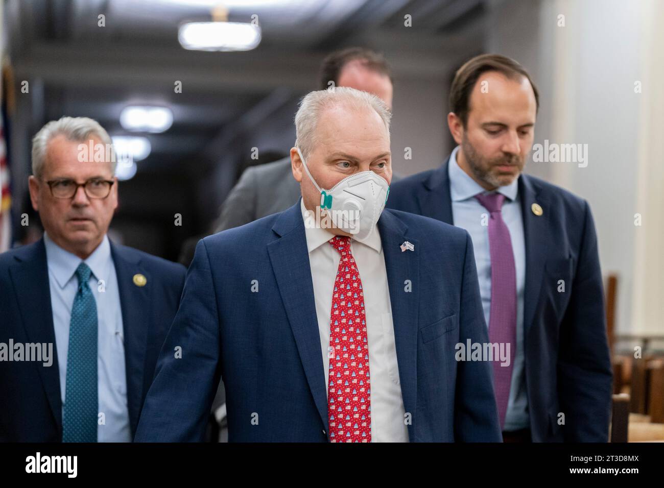 Rep. Steve Scalise, R-La., steps out of a closed-door meeting as ...