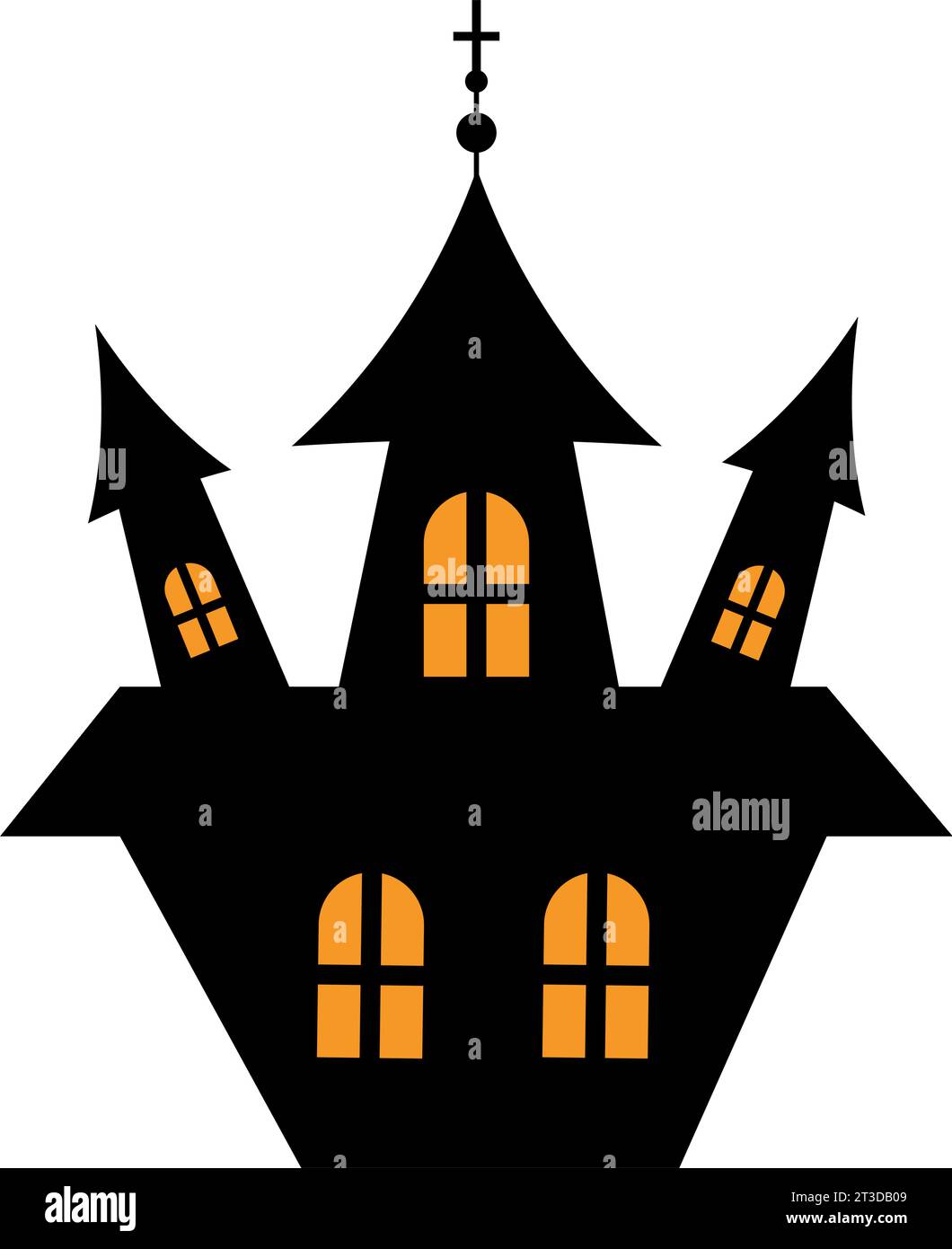 halloween castle with decor vector isolated Stock Vector Image & Art ...
