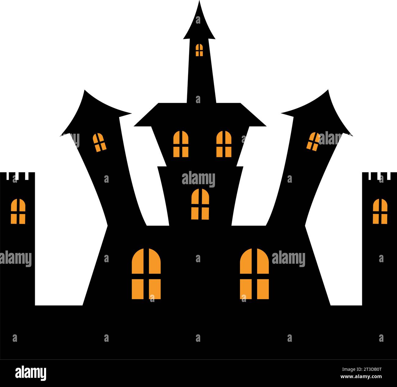 halloween castle spooky illustration vector isolated Stock Vector Image ...