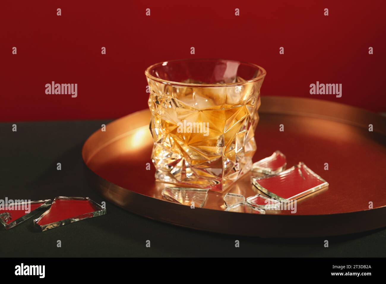 Broken glass drink whiskey hi-res stock photography and images - Alamy