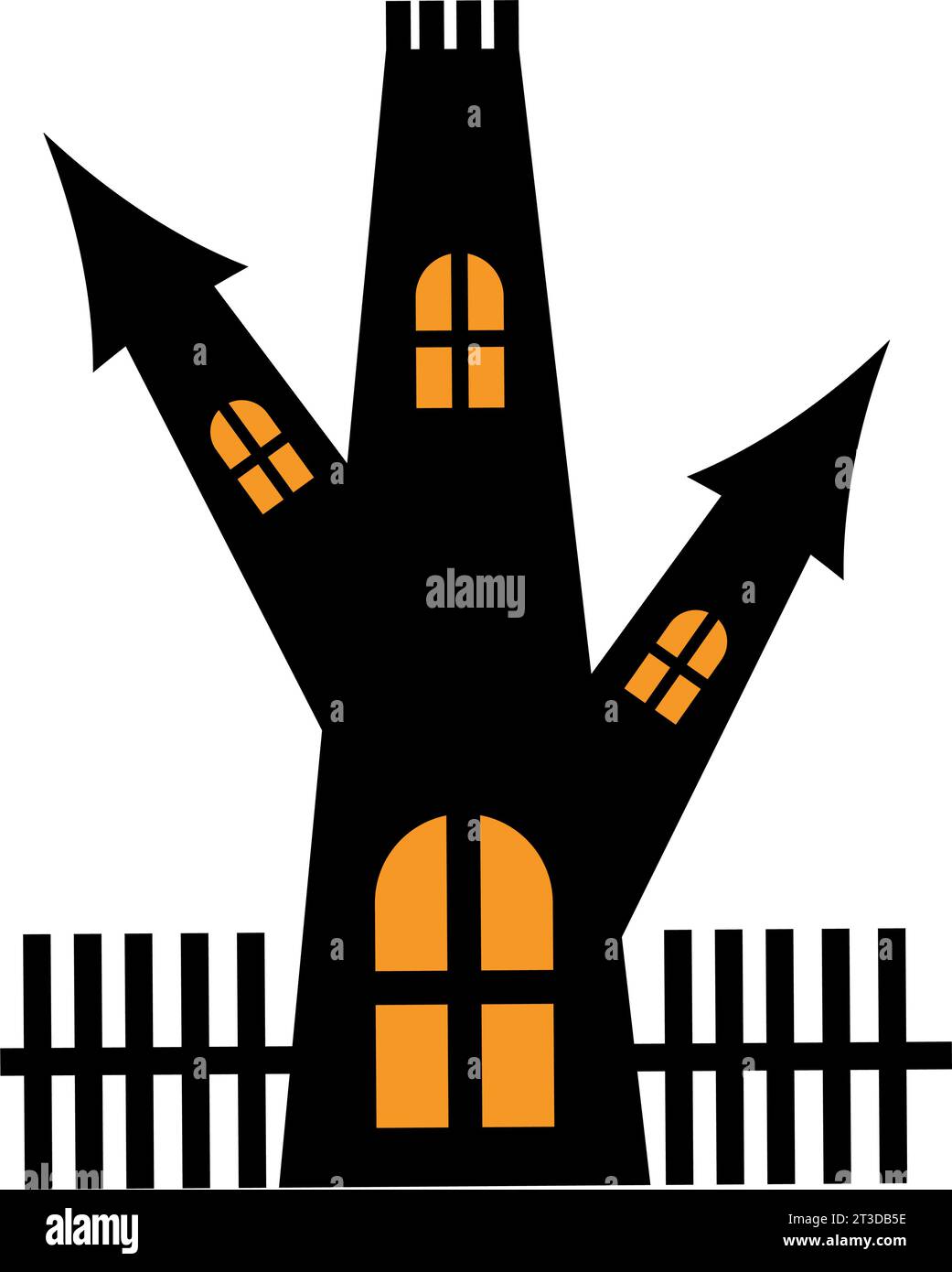 halloween castle spooky design vector isolated Stock Vector Image & Art ...