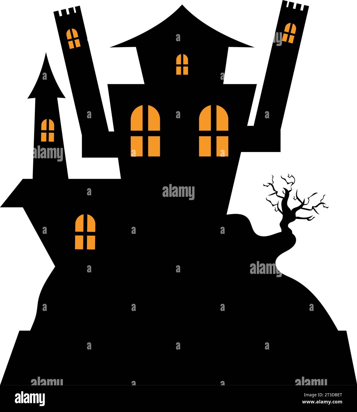 halloween castle design vector isolated Stock Vector Image & Art - Alamy