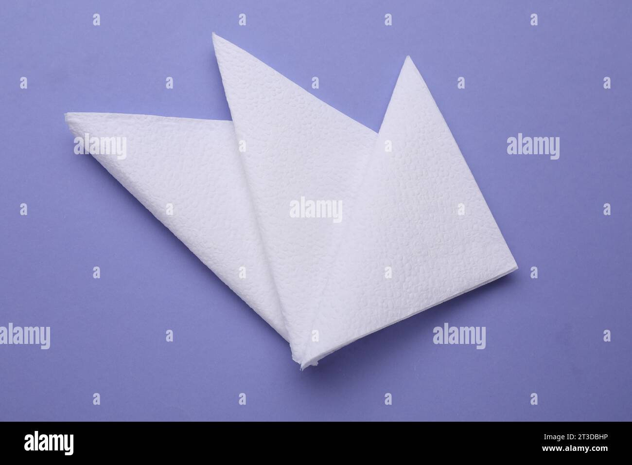 Clean paper tissues on violet background, top view Stock Photo - Alamy
